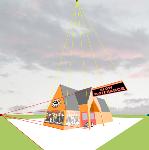 Lesson on Drawing a Building in 3 Point Perspective